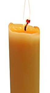 Beeswax Candle Works, 8.5 x 1.5-Inch Pillar, 35-Hour, 100% USA Beeswax