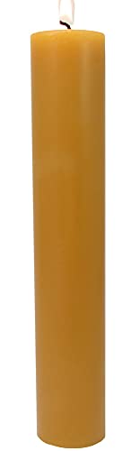 Beeswax Candle Works, 8.5 x 1.5-Inch Pillar, 35-Hour, 100% USA Beeswax