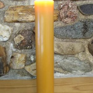 Beeswax Candle Works, 8.5 x 1.5-Inch Pillar, 35-Hour, 100% USA Beeswax