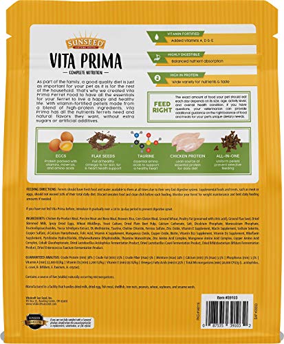 Sunseed Sunscription Vita Prima Ferret Formula, 3-Pound Bag (3 Pack)