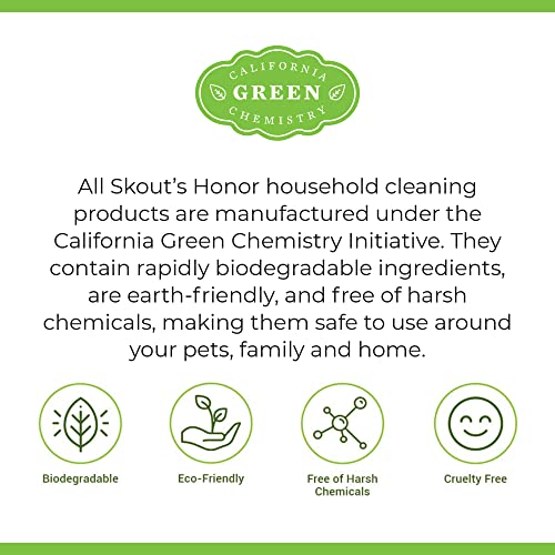 SKOUT'S HONOR: Professional Strength Stain and Odor Remover - Deodorize and Clean Pet Stains, Dog Crates, Carpets, Furniture and Other Water-Safe Surfaces - Laundry Safe - 128 fl oz