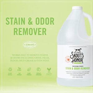 SKOUT'S HONOR: Professional Strength Stain and Odor Remover - Deodorize and Clean Pet Stains, Dog Crates, Carpets, Furniture and Other Water-Safe Surfaces - Laundry Safe - 128 fl oz