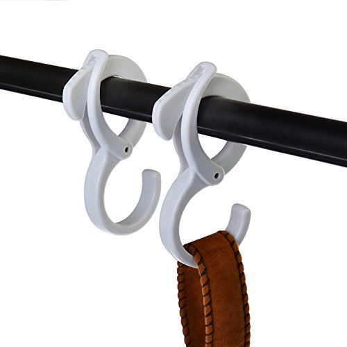 RFORPLY 2 pcs Multi-Function Clip Hook/Table Edge Hook/Cross Bar Hook/Windproof Hook