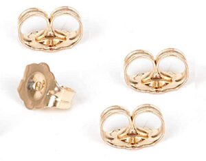 14k gold earring backs - 4 piece replacement earring backs for stud ear rings 2 pairs