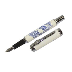 zoohot Jinhao Fountain Pen Blue and White Porcelain Chinese Dragon Medium Nib