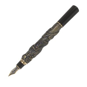 zoohot luxury fountain pen jinhao chinese dragon playing pearl,bronze