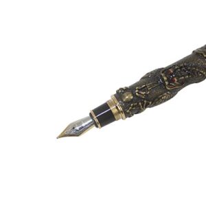 zoohot Luxury Fountain Pen Jinhao Chinese Dragon Playing Pearl,Bronze