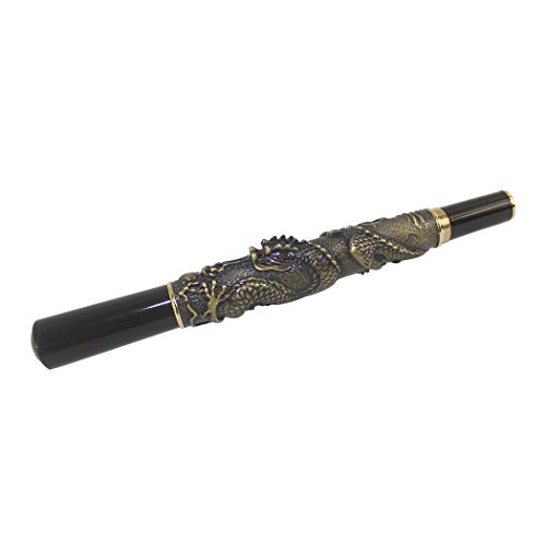 zoohot Luxury Fountain Pen Jinhao Chinese Dragon Playing Pearl,Bronze