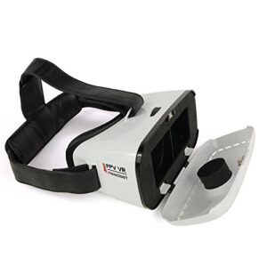 AS SEEN ON TV! Dynamic Virtual Viewer (DVV) 3D Glasses | Smartphone Video Virtual Reality VR Headset Player -- (Black/White) IOS