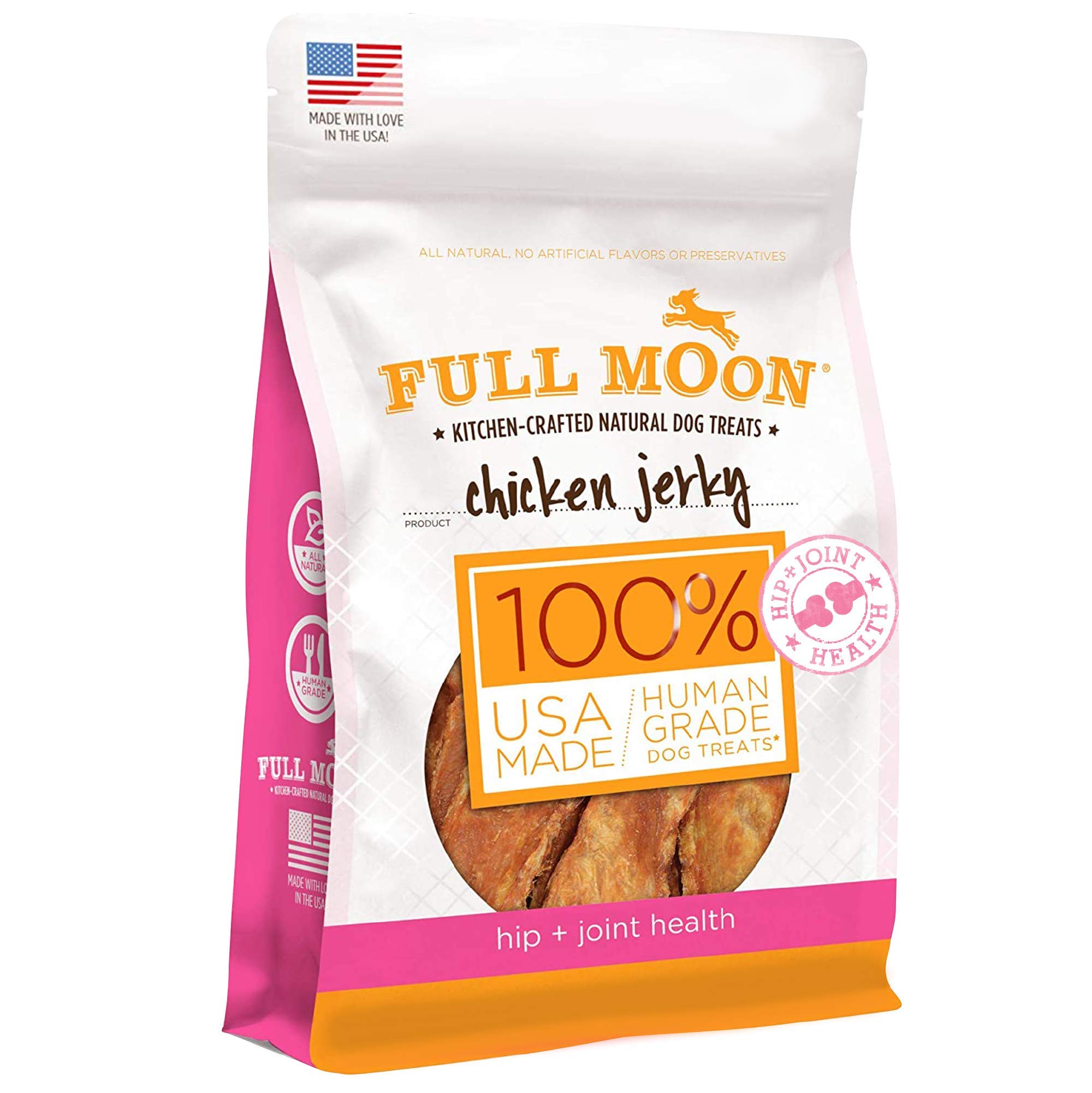 Full Moon Chicken Jerky Healthy All Natural Dog Treats Human Grade For Hip And Joint 12 oz