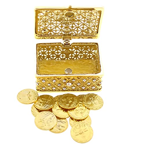 CB Accessories Wedding Unity Coins - Arras de Boda - Decorative Box with Rhinestone Crystals Keepsake 75 (Gold)