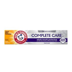 arm & hammer, complete care toothpaste whole mouth protection six pack – fresh fluoride toothpaste, mint, 72 ounce, (pack of 12) (packaging may vary)