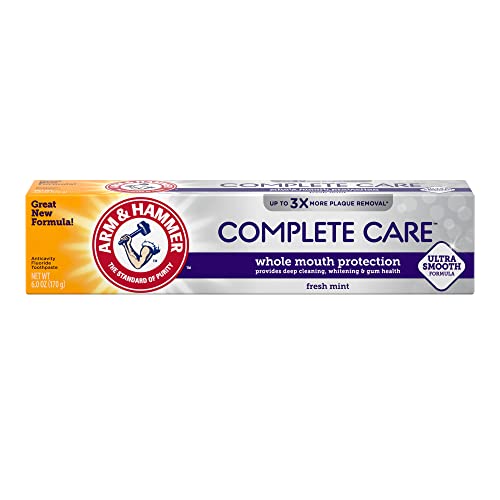 Arm & Hammer, Complete Care Toothpaste Whole Mouth Protection Six Pack – Fresh Fluoride Toothpaste, Mint, 72 Ounce, (Pack of 12) (Packaging May Vary)