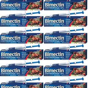 Bimectin Ivermectin Paste Horse Wormer (1.87 Ivermectin) - 12 DOSES