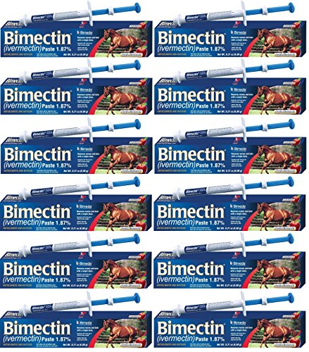 Bimectin Ivermectin Paste Horse Wormer (1.87 Ivermectin) - 12 DOSES