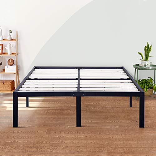 Olee Sleep 14 Inch Tall T-3000 Ultra Wood Slat Steel / Non-Slip Bed Frame