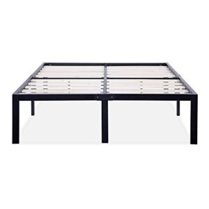 Olee Sleep 14 Inch Tall T-3000 Ultra Wood Slat Steel / Non-Slip Bed Frame