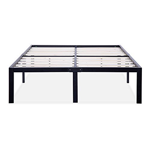 Olee Sleep 14 Inch Tall T-3000 Ultra Wood Slat Steel / Non-Slip Bed Frame