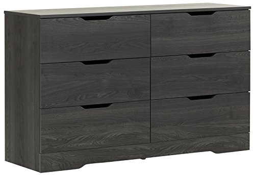 South Shore Holland 6-Drawer Double Dresser, Gray Oak