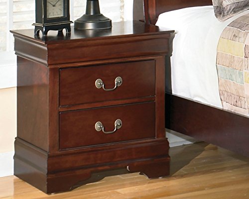 Signature Design by Ashley Alisdair Traditional 2 Drawer Nightstand, Dark Brown