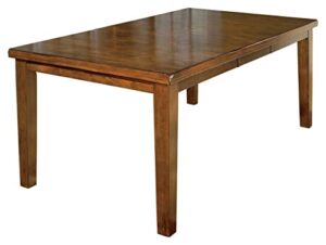 signature design by ashley ralene traditional dining room extension table, medium brown