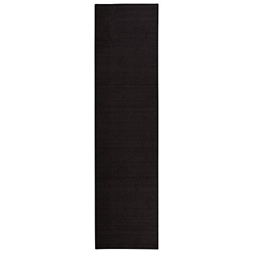 Sweethome Stores Clifton Collection Solid Black Design 2'7" X 10' Runner Rug