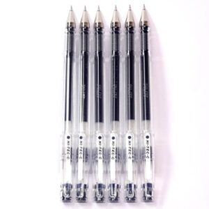 PILOT Hi-Tec-C 03 Gel Ball Point Pen (LH-20C3-BB), 0.3mm Extra Fine, Blue Black, 6 pens per Pack (Japan Import) [Komainu-Dou Original Package]