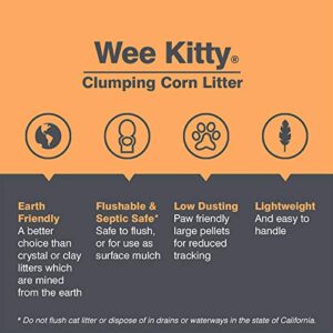 Rufus & Coco WeeKitty | Natural Flushable Clumping Cat Litter | Low Tracking Biodegradable Pellets | Corn 8.8lbs bag