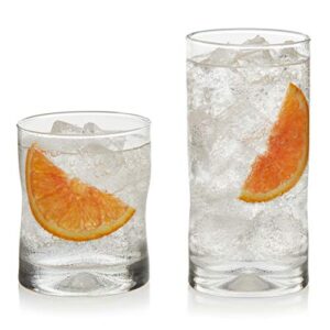 libbey impressions 16-piece tumbler and rocks glass set