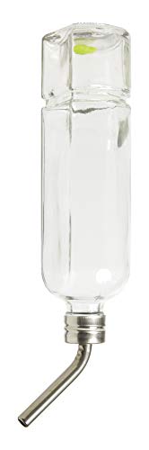 Lixit Chew Proof Flat Sided Water Bottles for Rabbits, Ferrets, Rats, Birds, Hamsters, Guinea Pigs, Chinchillas Gerbils and Other Small Animals. (12 Ounce (Pack of 1), Clear)