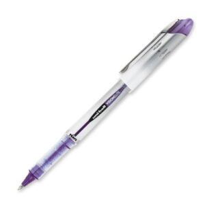 uni-ball Vision Elite Stick Roller Ball Pens, Bold Point, Purple Ink, 6 Pens