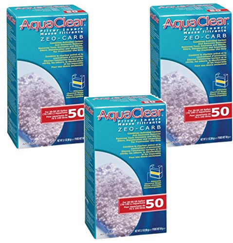 (3 Pack) AquaClear 50 Zeo Carb Replacement Filters