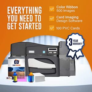 Card Imaging Fargo DTC4500e Dual Side ID Card Printer & Supplies Bundle Software