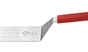 Mercer Culinary Millennia Perforated Turner, 8 Inch x 3 Inch, Red