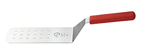 Mercer Culinary Millennia Perforated Turner, 8 Inch x 3 Inch, Red