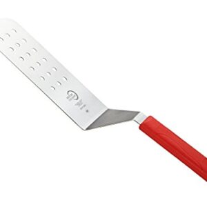 Mercer Culinary Millennia Perforated Turner, 8 Inch x 3 Inch, Red