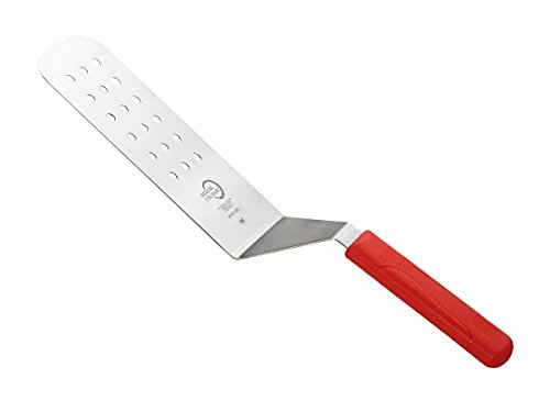 Mercer Culinary Millennia Perforated Turner, 8 Inch x 3 Inch, Red