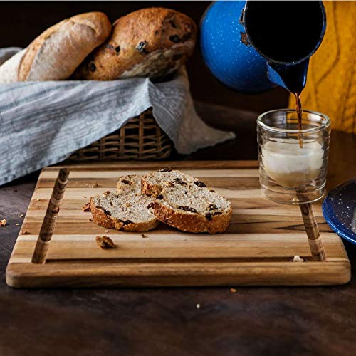 TeakHaus Edge Grain Cutting/Serving Board + Juice Canal (Rectangle) | 15.75" x 11" x 0.5"