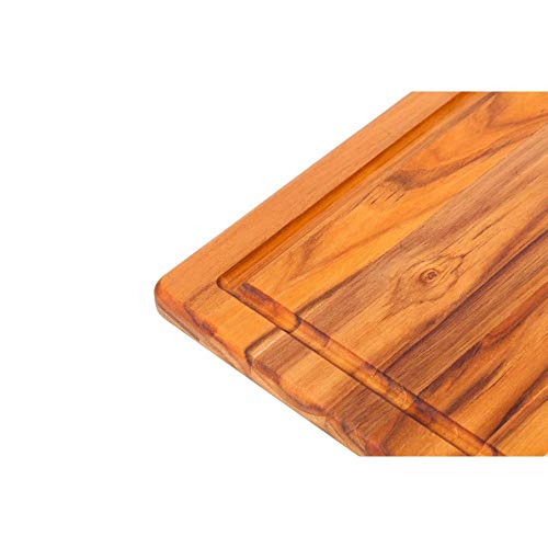 TeakHaus Edge Grain Cutting/Serving Board + Juice Canal (Rectangle) | 15.75" x 11" x 0.5"