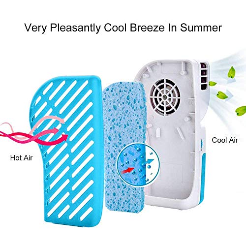 LOHOME Mini Air Conditioner Fan Handheld Personal Fan Bladeless Cooling Fan Portable Electric Fan for Home Travel