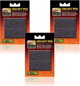 (3 pack) exo terra replacement sponges cricket pen, 2 sponges each