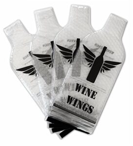 wine wings upgraded 4 pack reusable bottle protector sleeve travel bag luggage leak safe