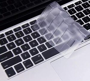 ultra thin clear keyboard cover for old macbook air 13 inch a1466 a1369(release 2010-2017) & macbook pro 13 inch, macbook pro 15 inch(2015 or older version, a1425 a1502 a1278 a1398), tpu