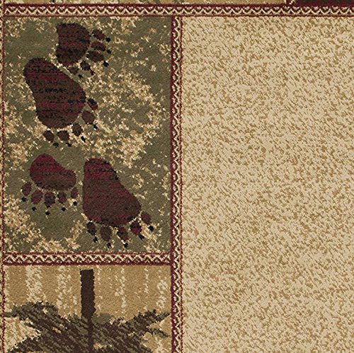 Rustic Lodge Black Bear 2x8 Area Rug, 2'3x7'7