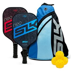 slk by selkirk pickleball paddles | featuring a multilayer fiberglass and graphite pickleball paddle face | sx3 honeycomb core | pickleball rackets designed in the usa for traction and stability