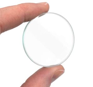 double convex lens, 50mm focal length, 1.5" (38mm) diameter - spherical, optically worked glass lens - ground edges, polished - great for physics classrooms - eisco labs