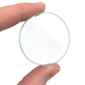 Double Convex Lens, 50mm Focal Length, 1.5" (38mm) Diameter - Spherical, Optically Worked Glass Lens - Ground Edges, Polished - Great for Physics Classrooms - Eisco Labs