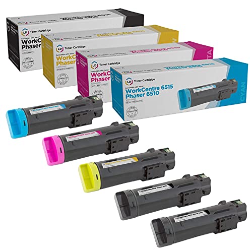 LD Products Compatible Toner Cartridge Replacements for Dell H625 H825 High Yield (2 Black, 1 Cyan, 1 Magenta, 1 Yellow, 5-Pack)