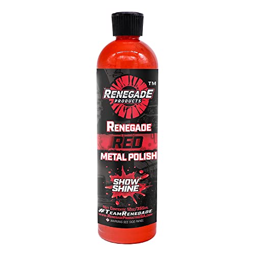 Renegade Products Red Liquid Metal Polish - Metal Polish & Car Scratch Removal, for Use on Chrome, Stainless Steel, & Aluminum, Cleaner & Polish for Cars, Trucks, Bikes