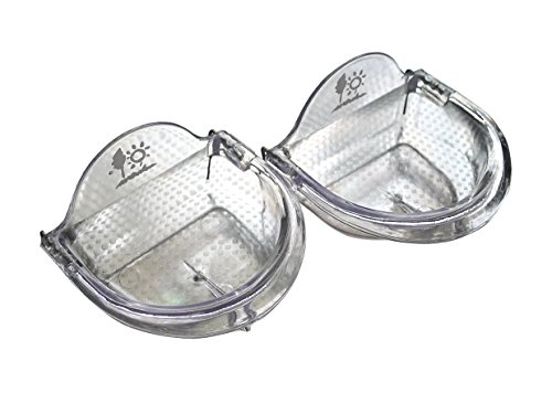 Bird Cage Seed Feeder Cup Shallow Style Set of 2 for Care , Treat (M)